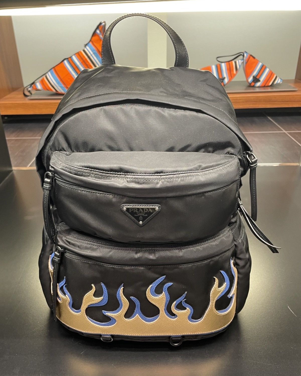Prada Prada Fire Flame Nylon Backpack | Grailed