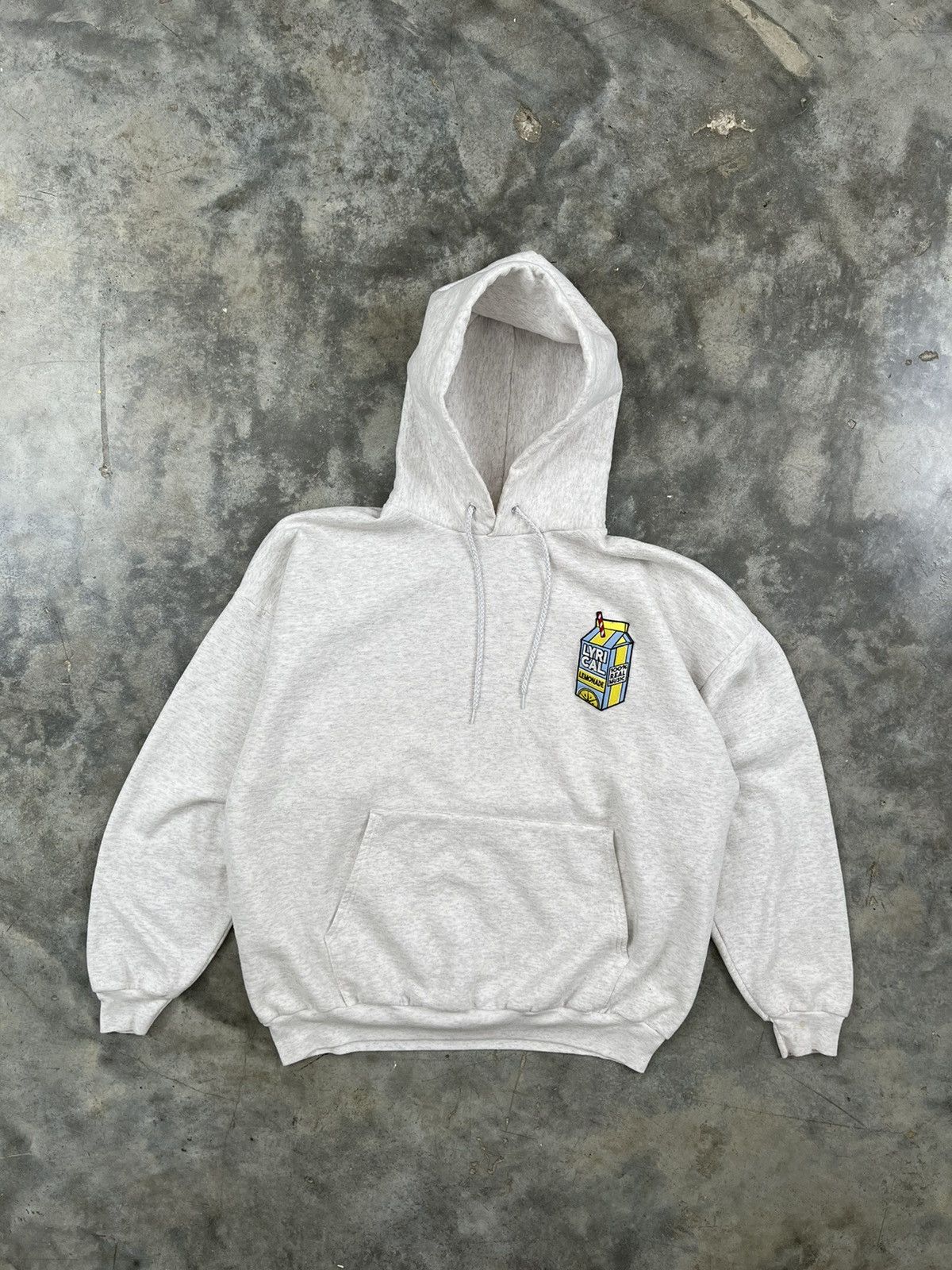 Lyrical Lemonade Lyrical Lemonade Grey Classic Cartoon Logo Hoodie 2XL ...