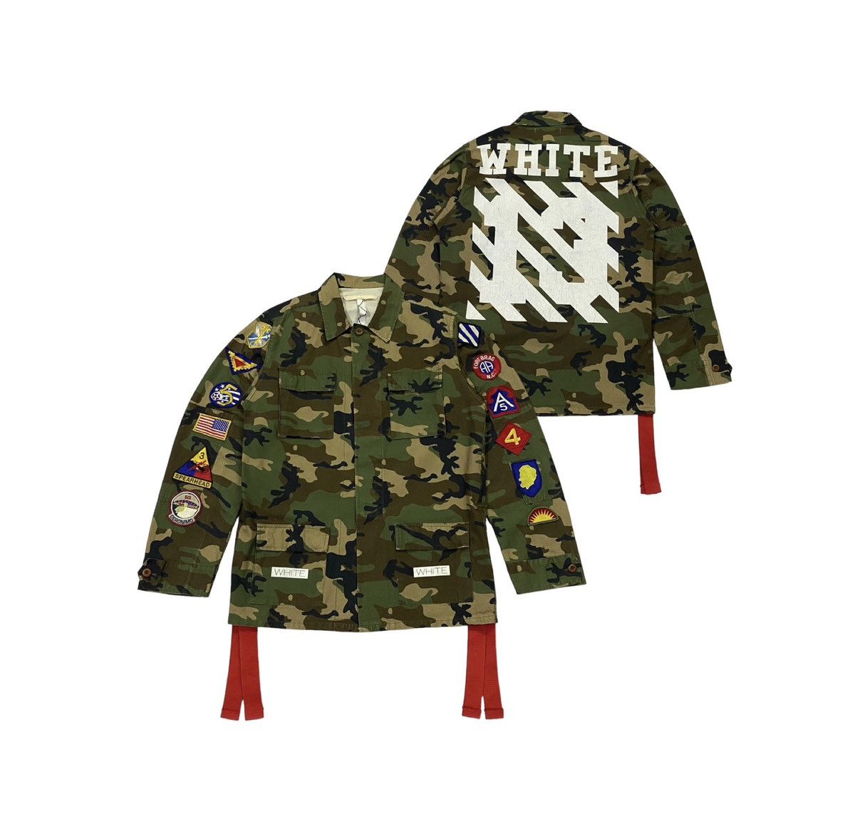 Off-White Off-White Camo Field Jacket With Patches | Grailed