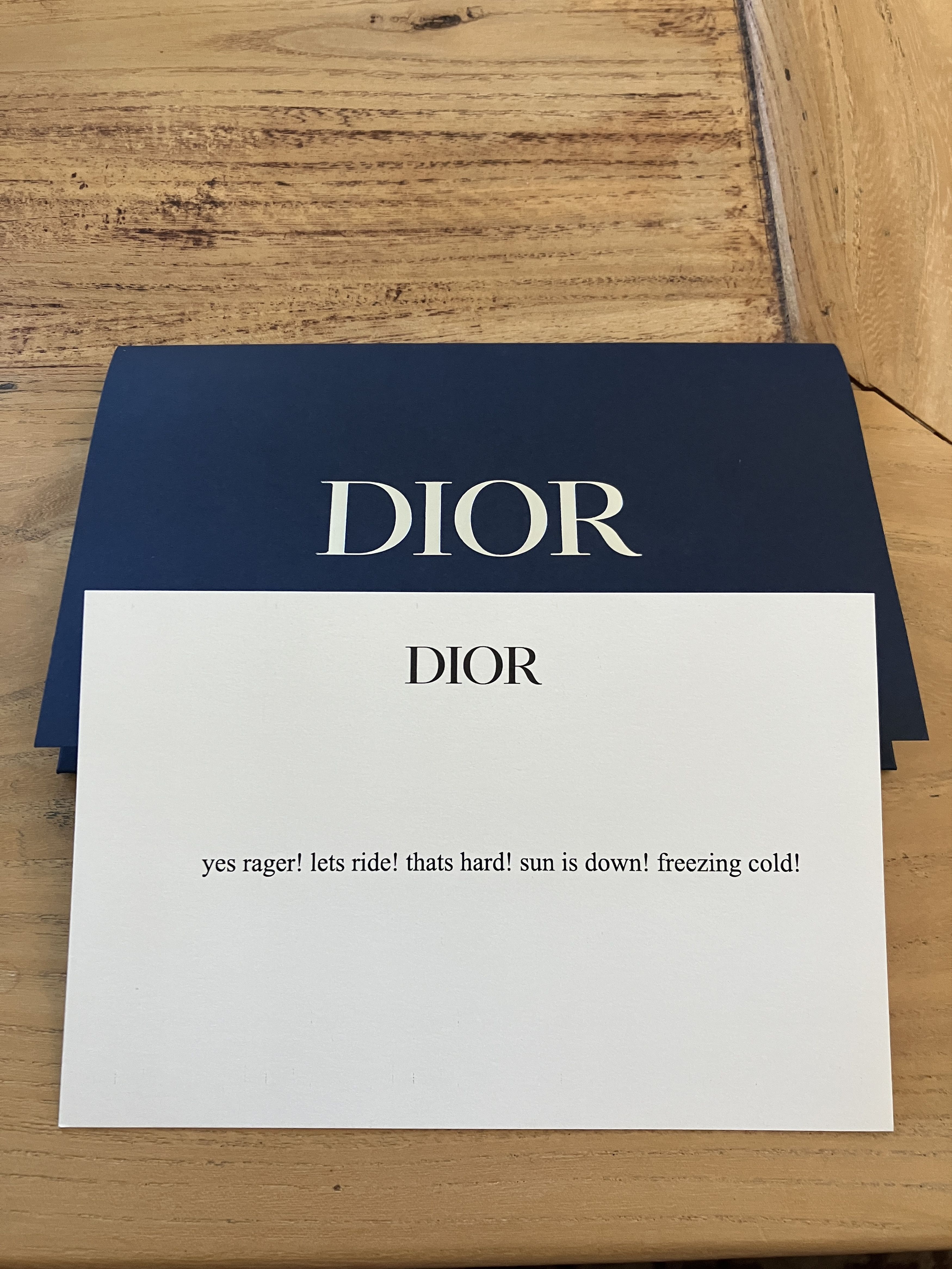 Dior "Sicko Mode" Inspired Gift Message Card | Grailed