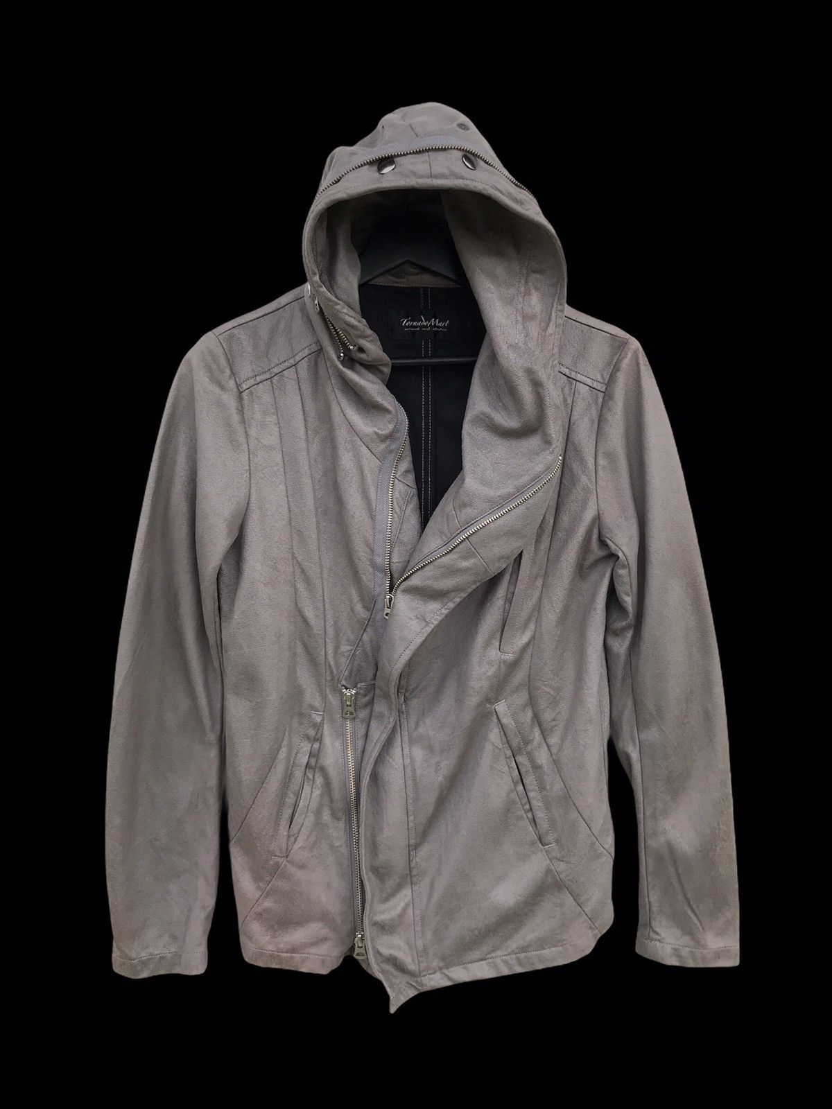 Tornado Mart Tornado Mart Suede Alien Neck Hoodie Jacket Rick Owen ...