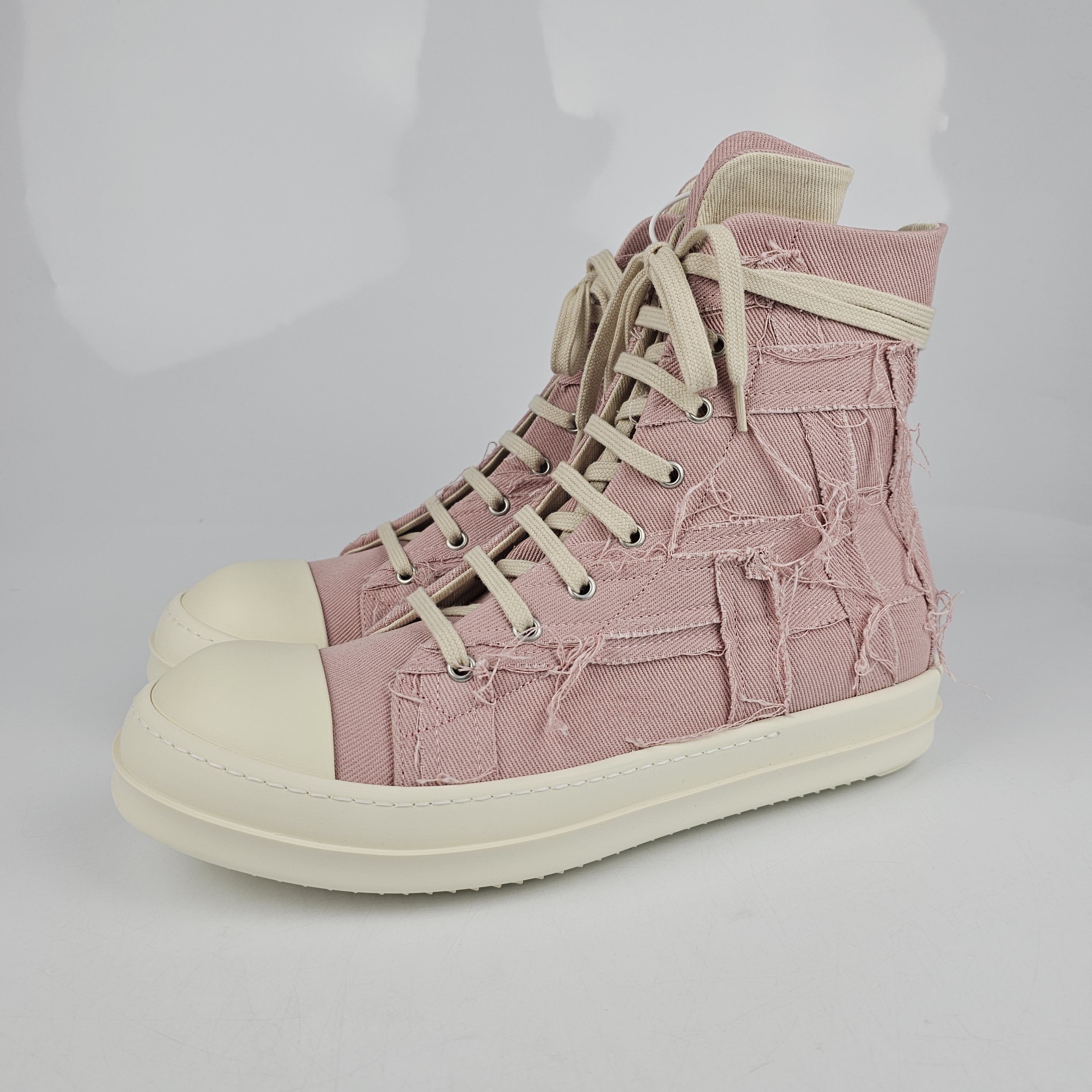 Rick Owens Drkshdw Rick Owens Ramones Slashed Pink Sneakers SS23 Size ...