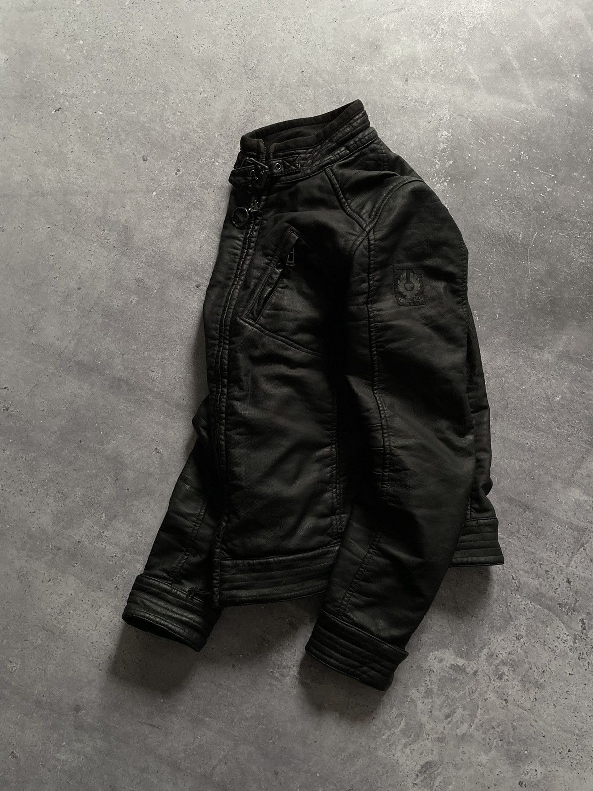 Belstaff Belstaff H Leather Racer Jacket(Elon Musk)Rubberized Finish ...