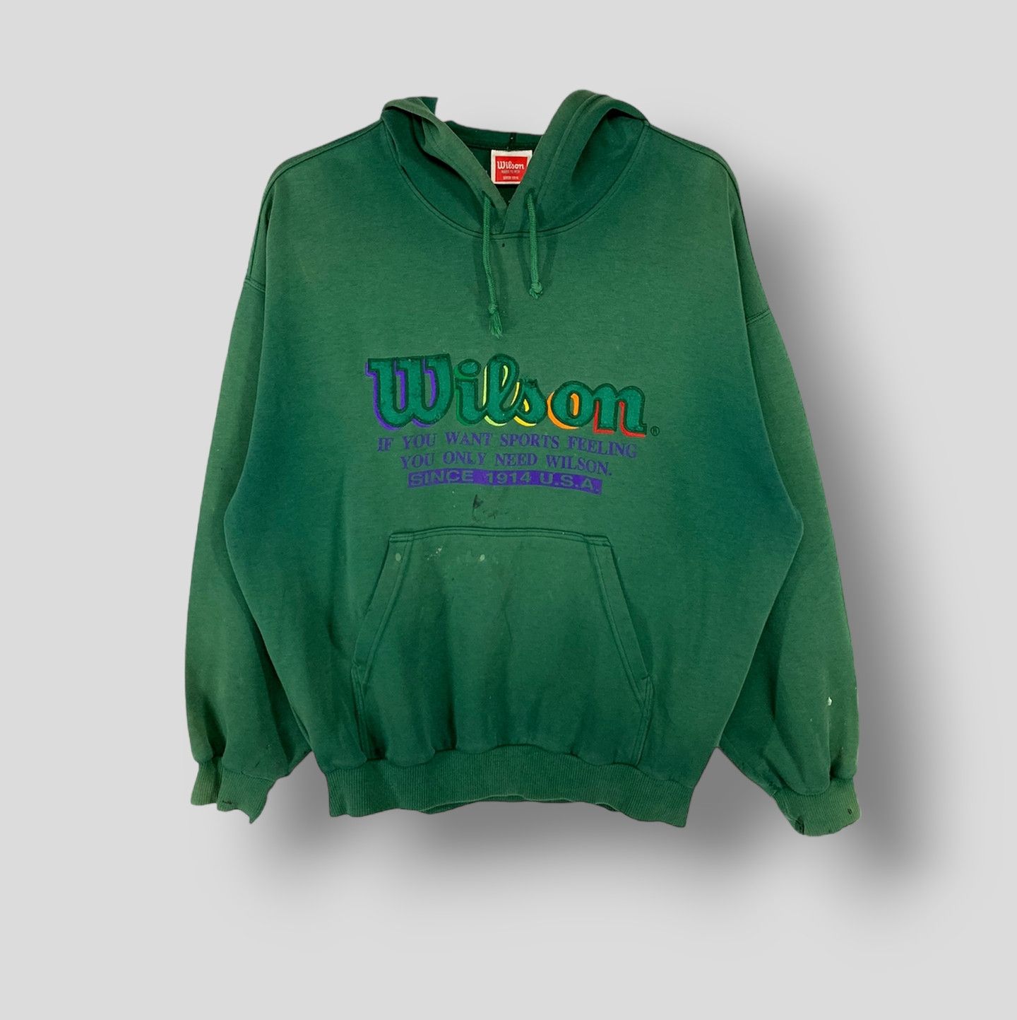 Thrifted × Vintage × Wilson Vintage Wilson embroidered logo distressed ...