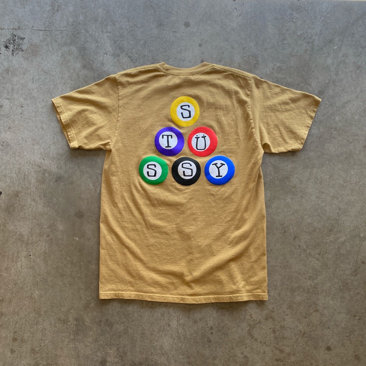 Stussy Vintage Y2K Stussy Billiards Ball Pool Table Spellout Tee | Grailed