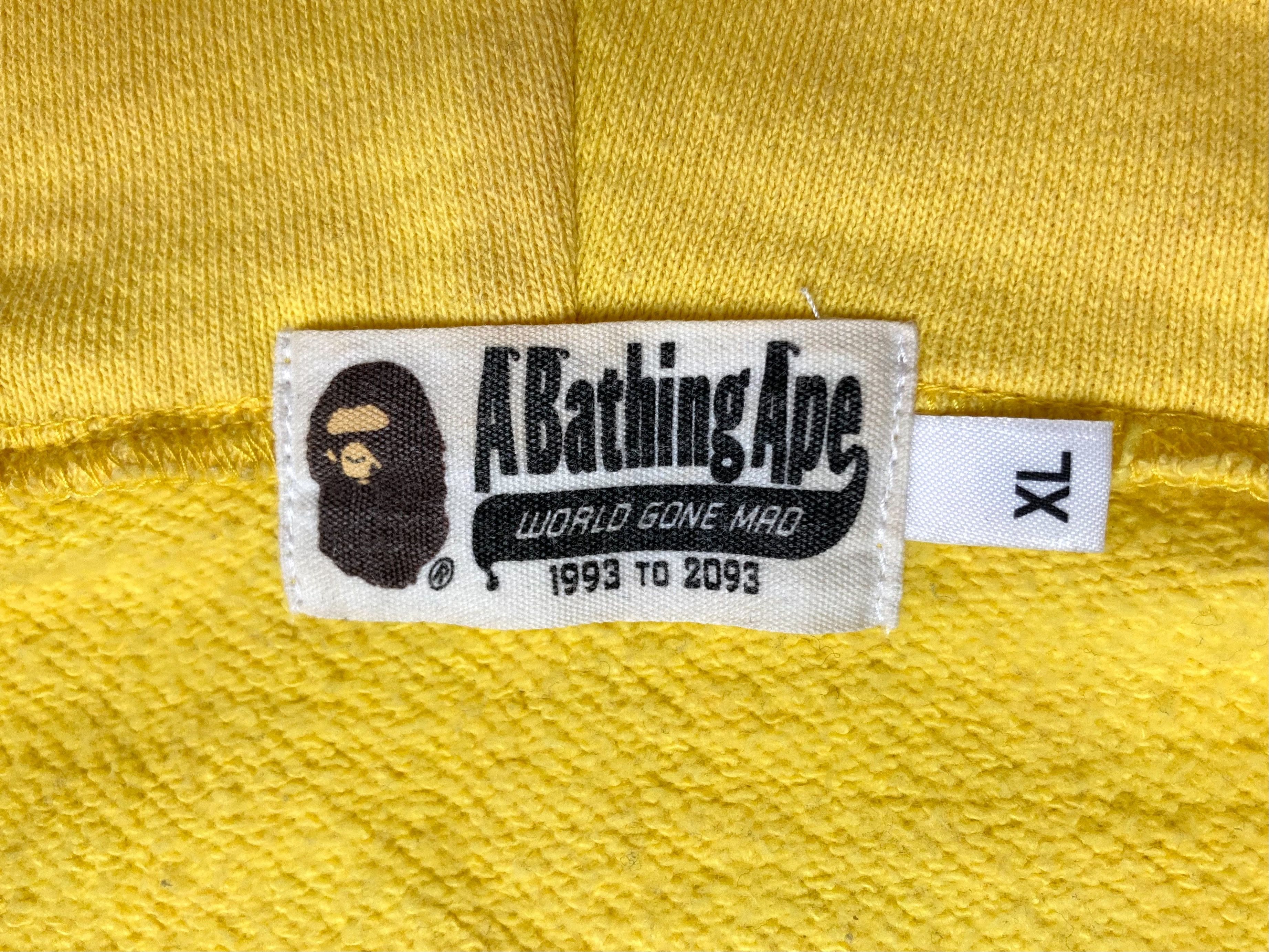 Bape BAPE x Minions Full Zip Shark Hoodie Yellow | Grailed