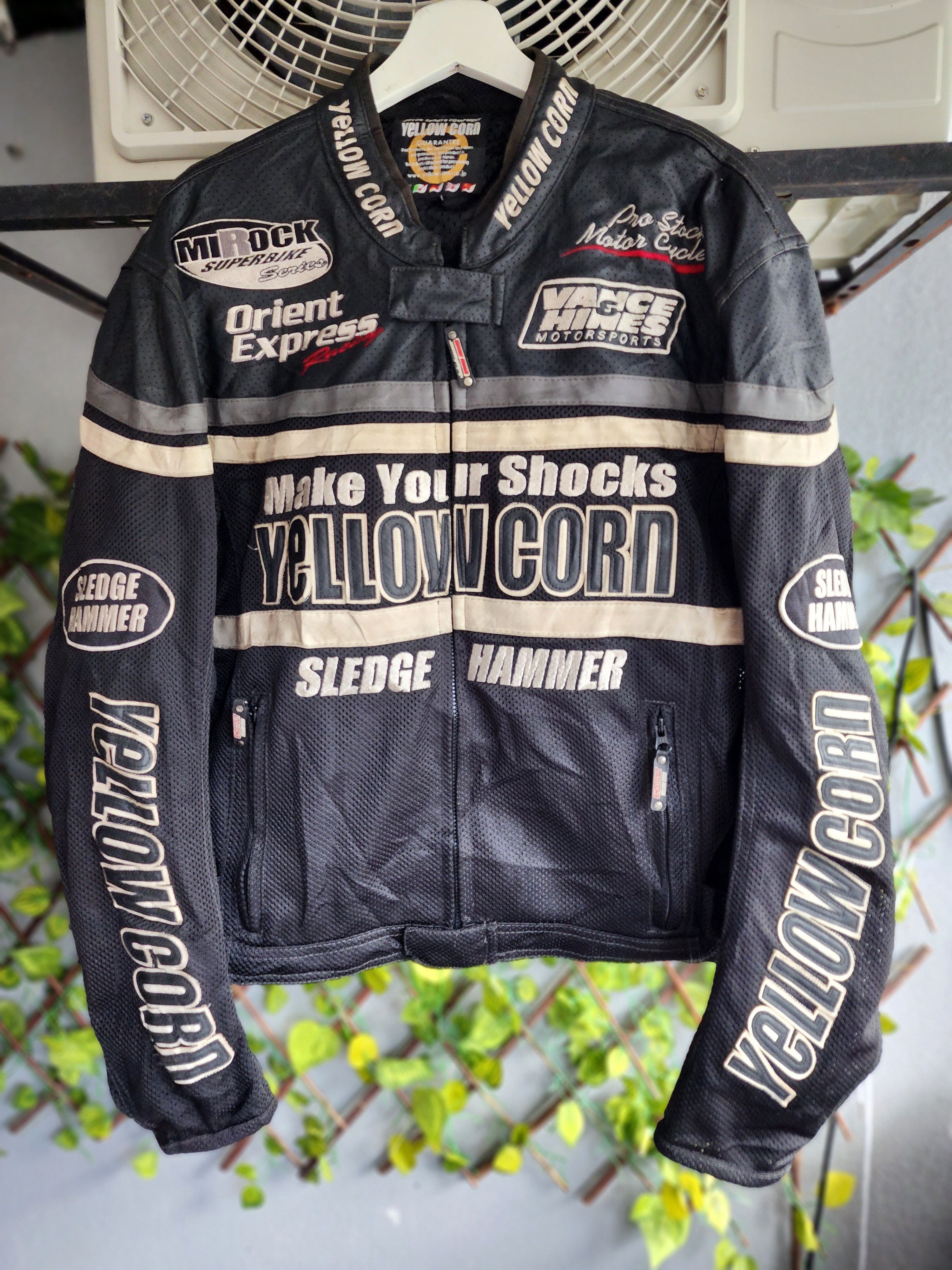 Racing × Vintage × Yellow Corn Yellow Corn Jacket Sledge Hammer Racing ...