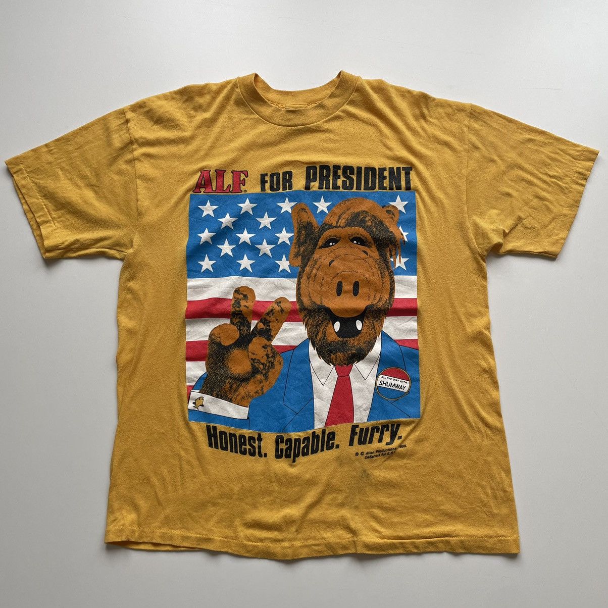 Streetwear × Vintage Vintage 1988 Alf For President Stanley DeSantis t ...