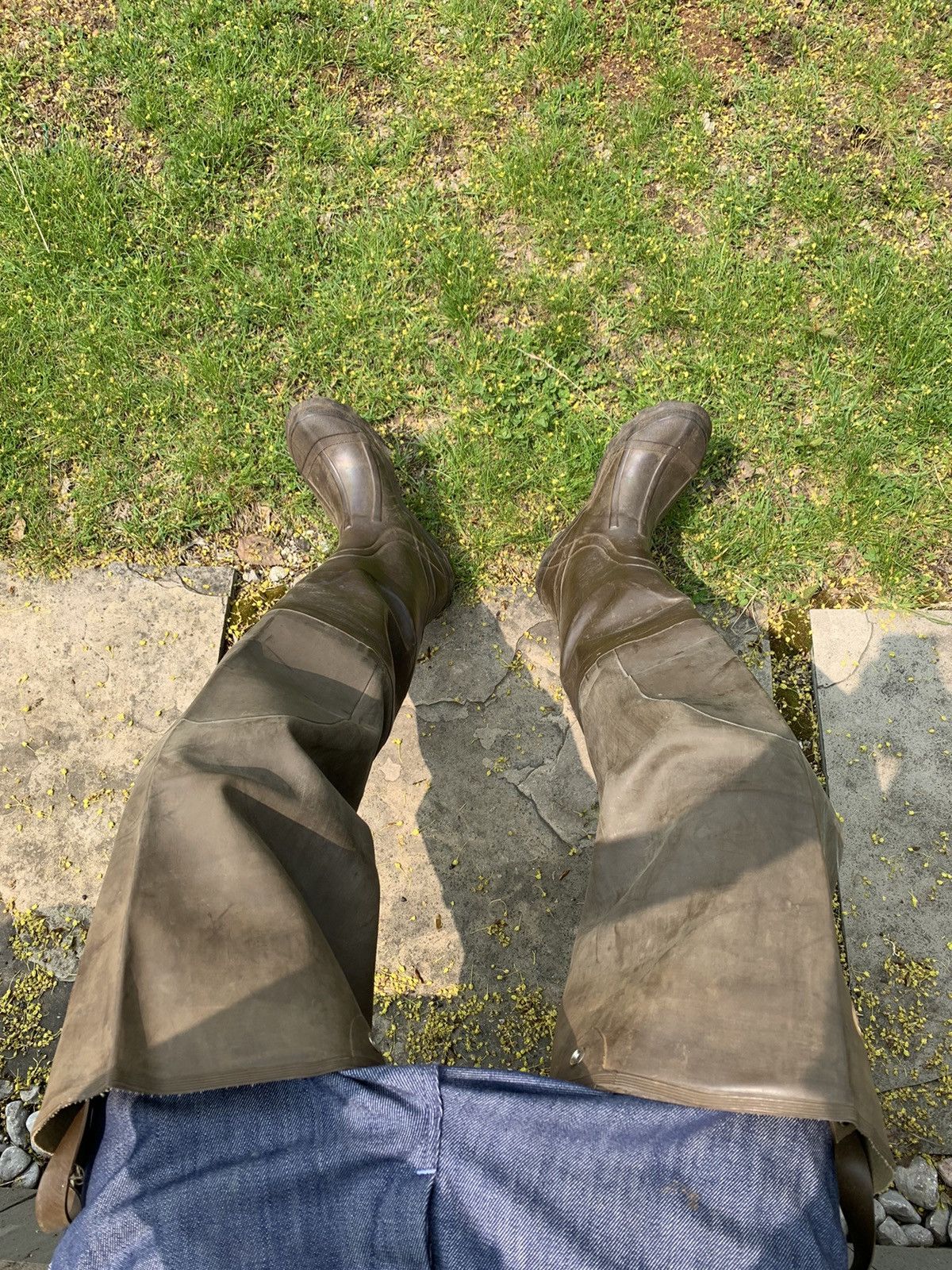 Vintage Vintage Thigh High Fishing Boots Wader Riding Hip Tall Rain ...