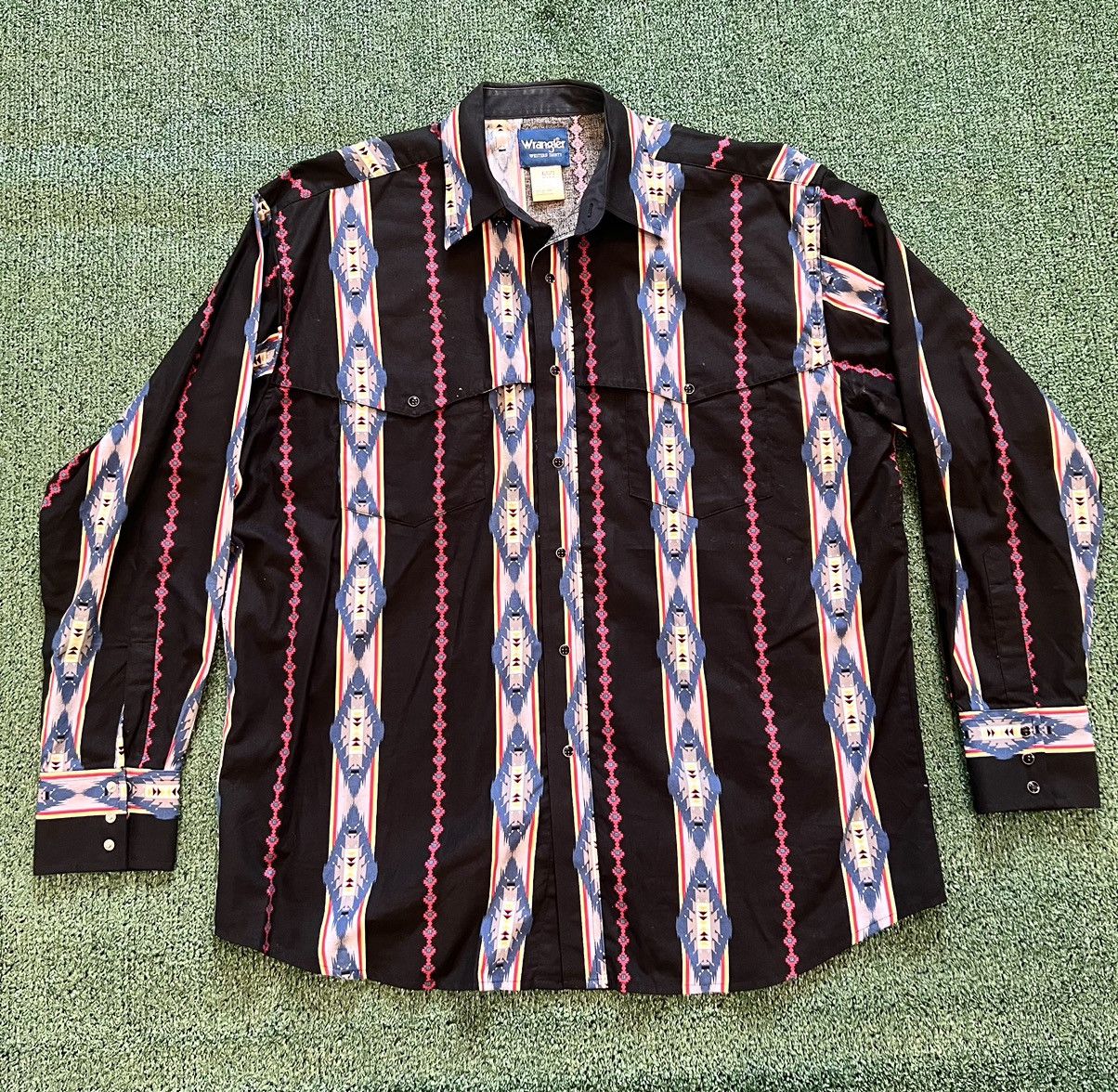 Vintage Vintage 90’s Wrangler Aztec Southwestern Style Pearlsnap | Grailed