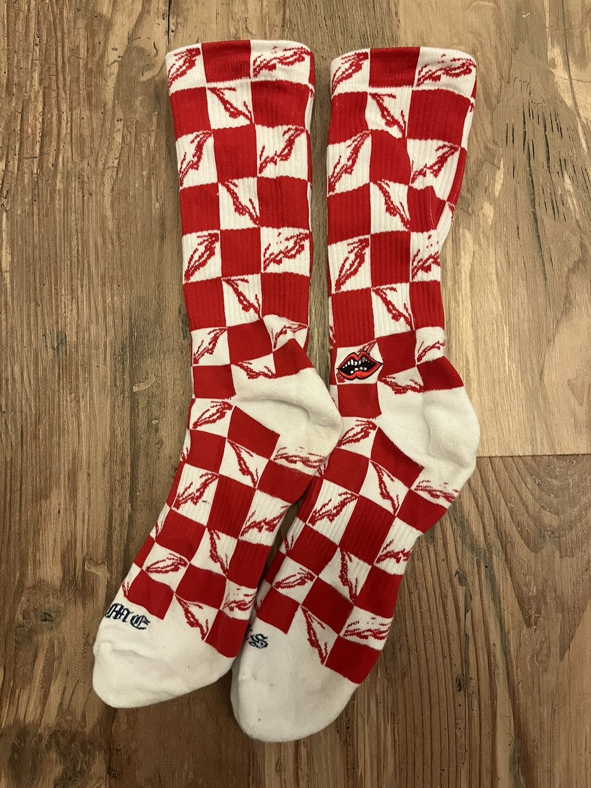 Chrome Hearts Chrome Hearts Matty Boy 99 Eyes Red Socks | Grailed