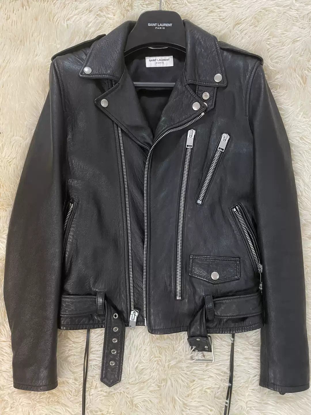 Saint Laurent Paris Saint Laurent Bloody Teeth Leather Jacket | Grailed