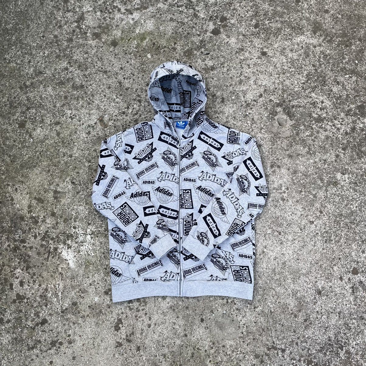 Adidas Adidas Repeat Logo Hoodie Zip Sweatshirt | Grailed