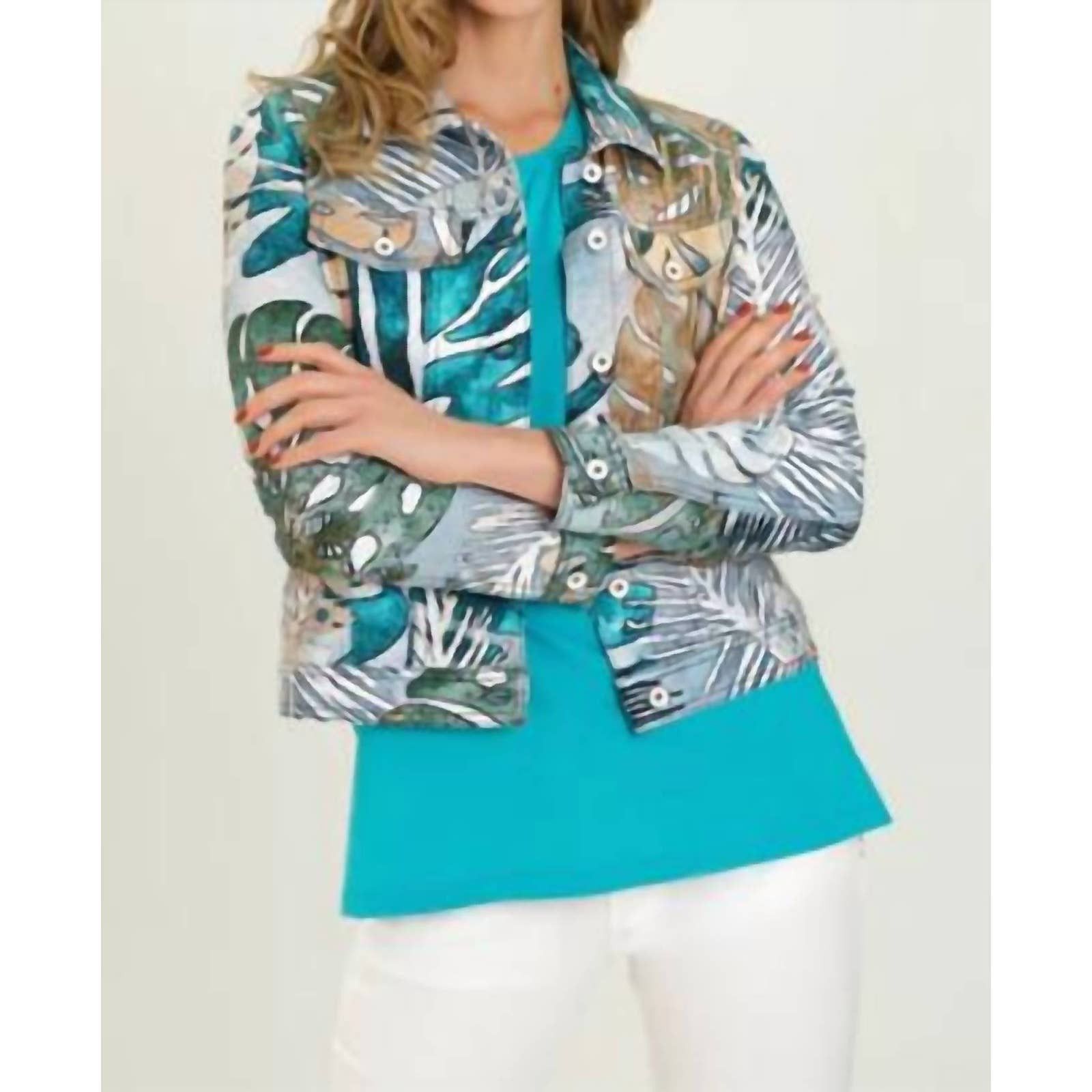 Designer DOLCEZZA "Tropical Blue 7" Jacket - 23651 In Blue | Grailed