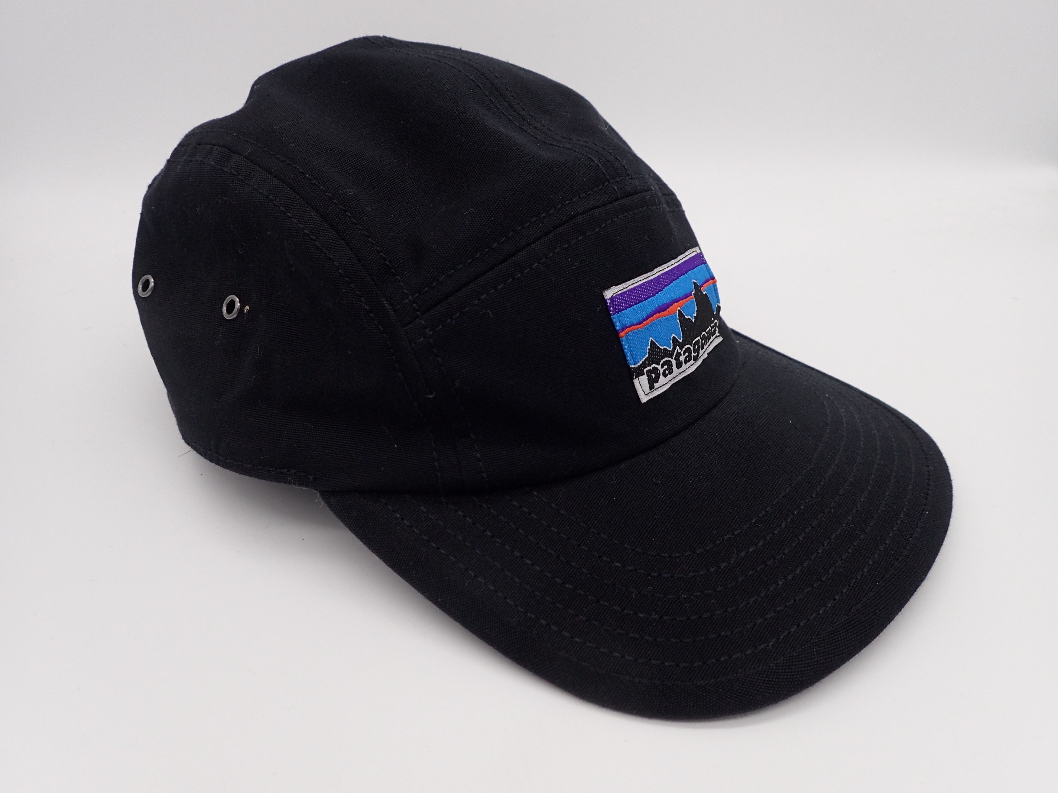 Patagonia RARE Patagonia 5 Panel Retro Label Cap Hat Black Adjustable ...
