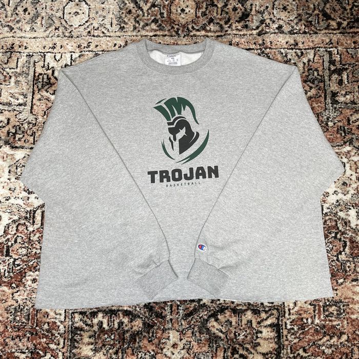 Champion Champion Trojan Basketball Cropped Sweater | Grailed