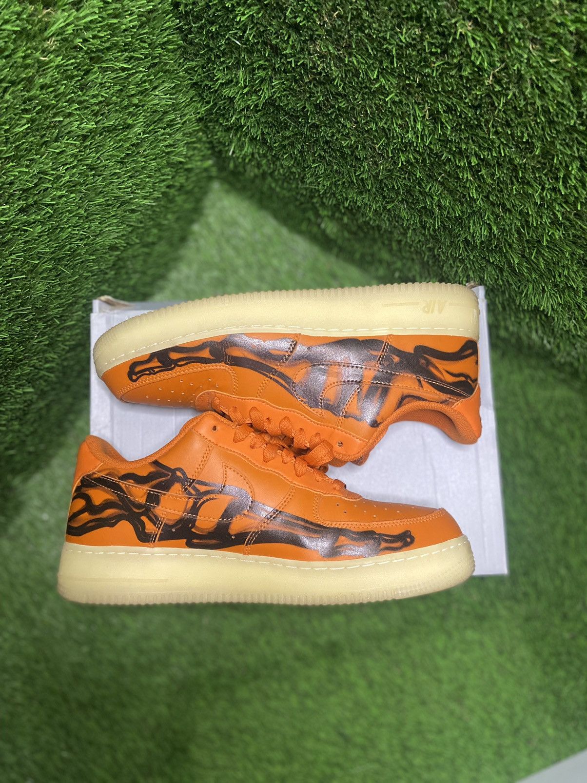 Nike × Streetwear × Vintage Air Force 1s ‘ orange Skeleton’ | Grailed