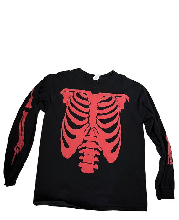 Playboi Carti Playboi Carti Red Skeleton Longsleeve Merch | Grailed