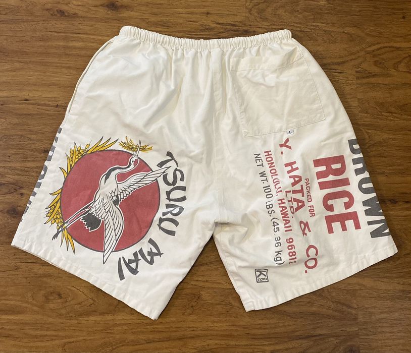 Vintage Vintage Tsuru Mai Rice Bag shorts Y. Hata & Hawaii Honolulu ...