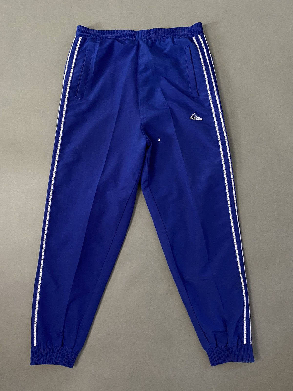 Adidas × Vintage 90s Adidas vintage blue track pants small logo | Grailed