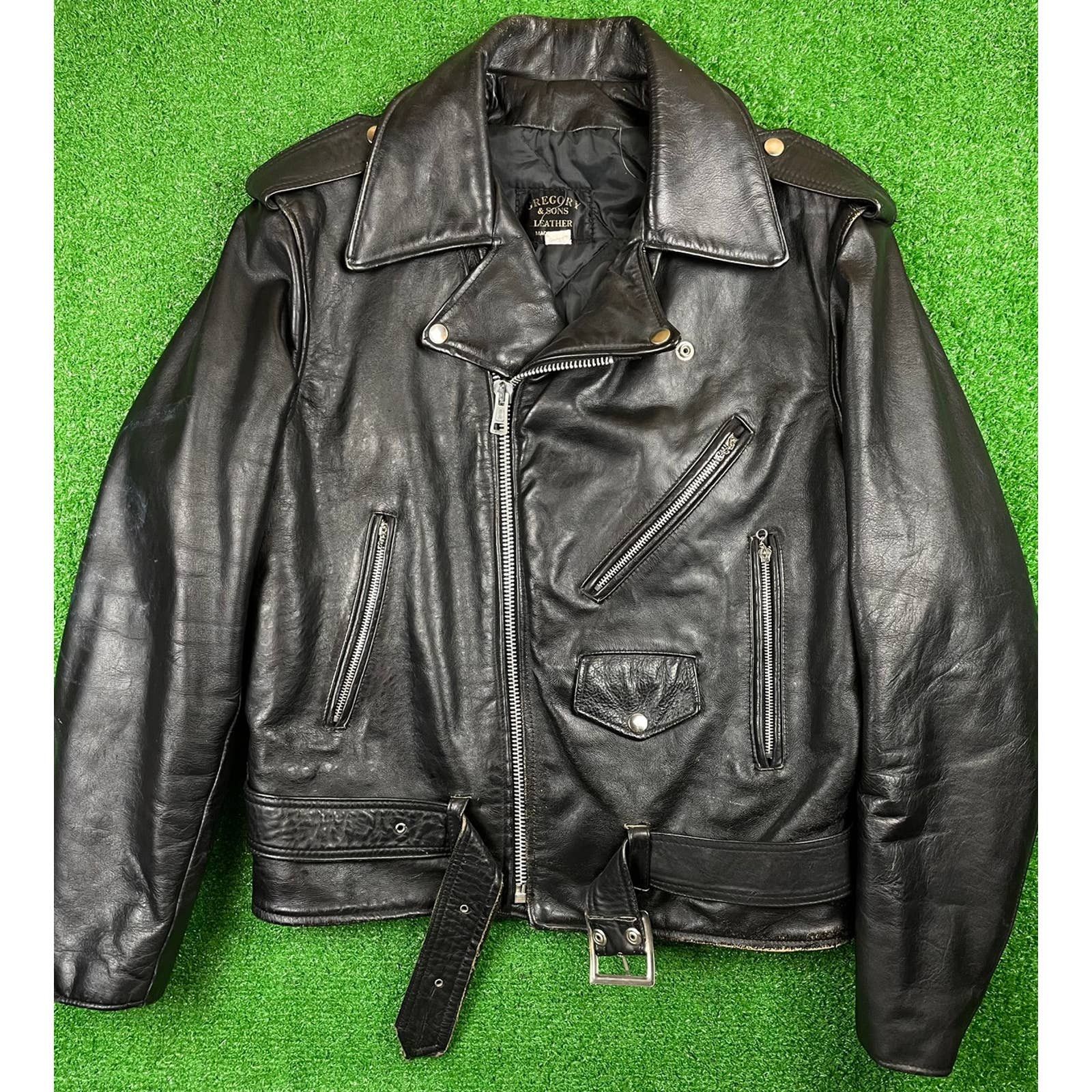 Leather Jacket × Made In Usa × Vintage Vintage 70s Gregory Sons Leather ...