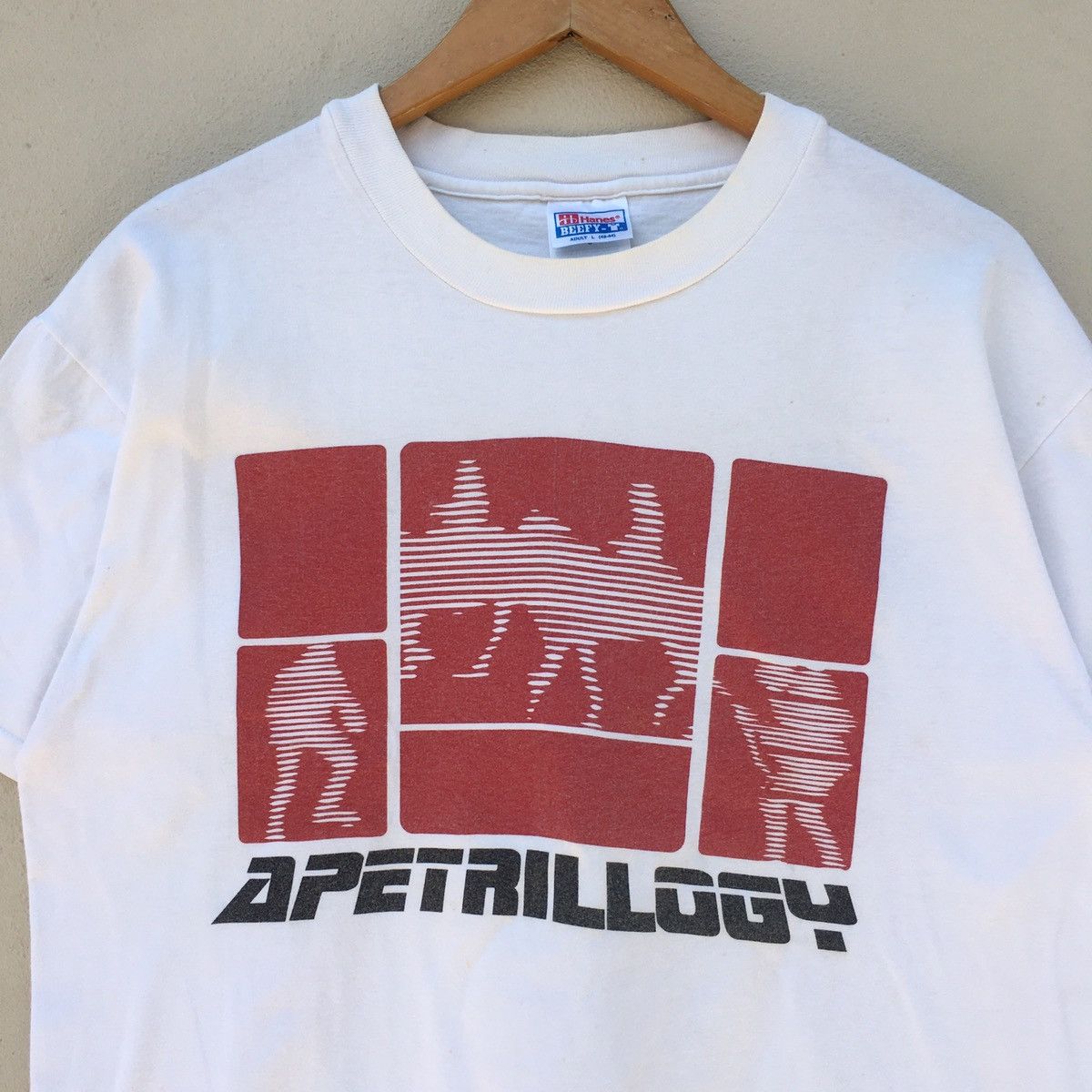 Bape RARE🔥Vintage A BATHING APE APETRILLOGY HANES T-Shirt | Grailed