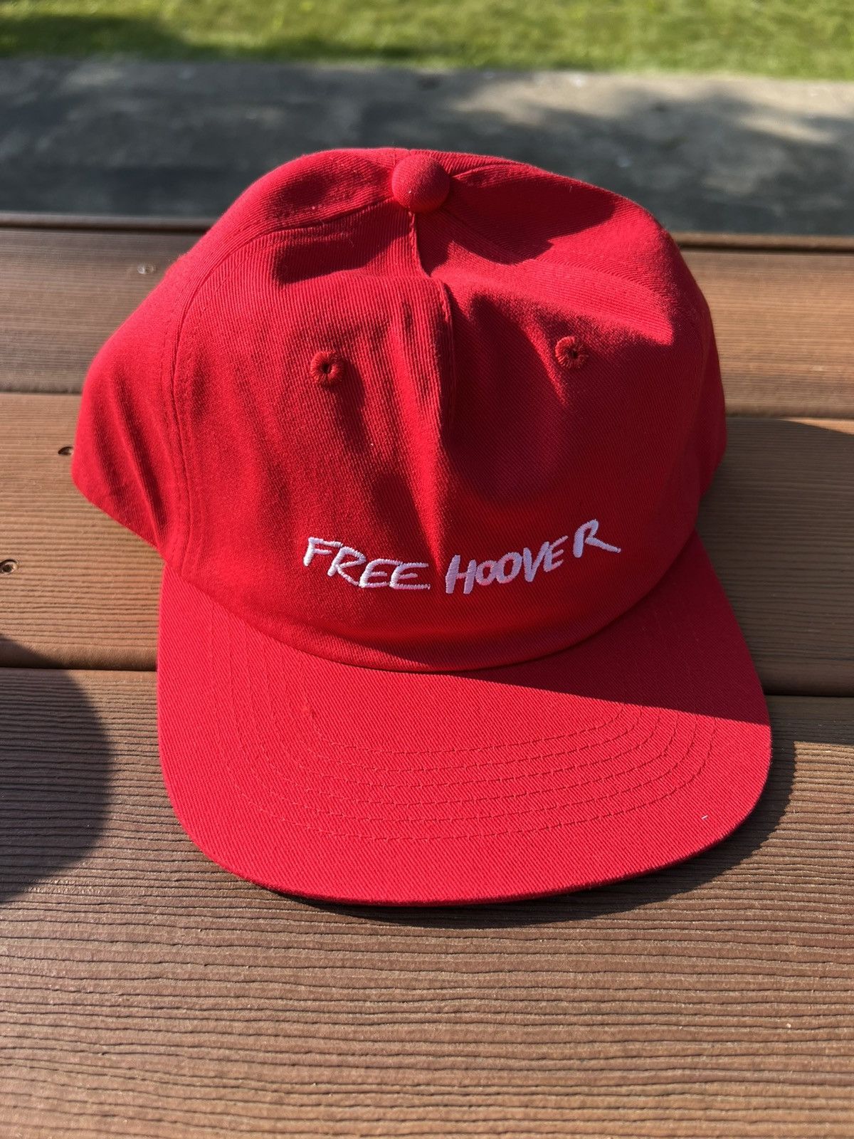Kanye West Yeezy free Hoover hat red SnapBack | Grailed