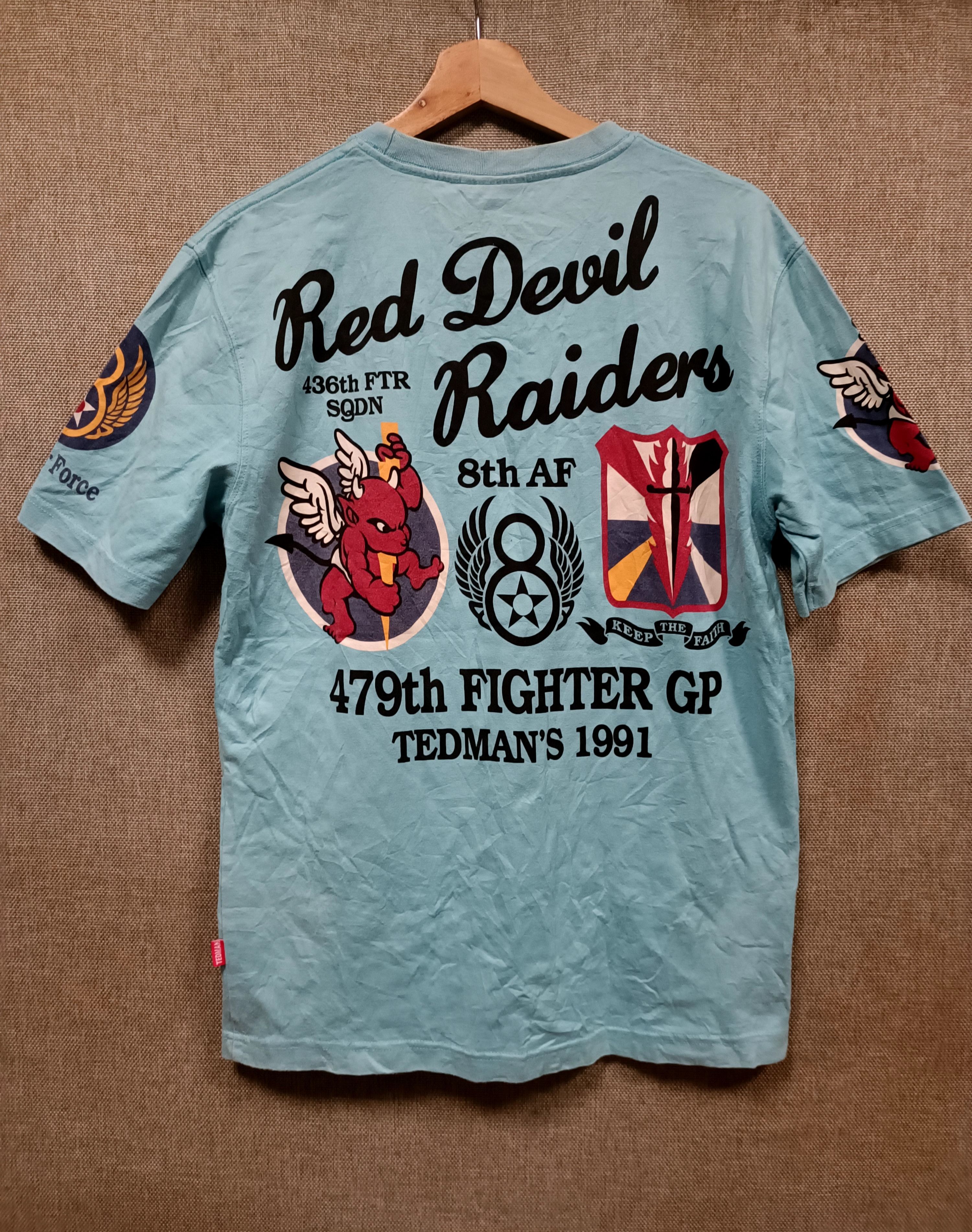 Japanese Brand × Tedman × Vintage t shirt tedman red devil raiders | Grailed