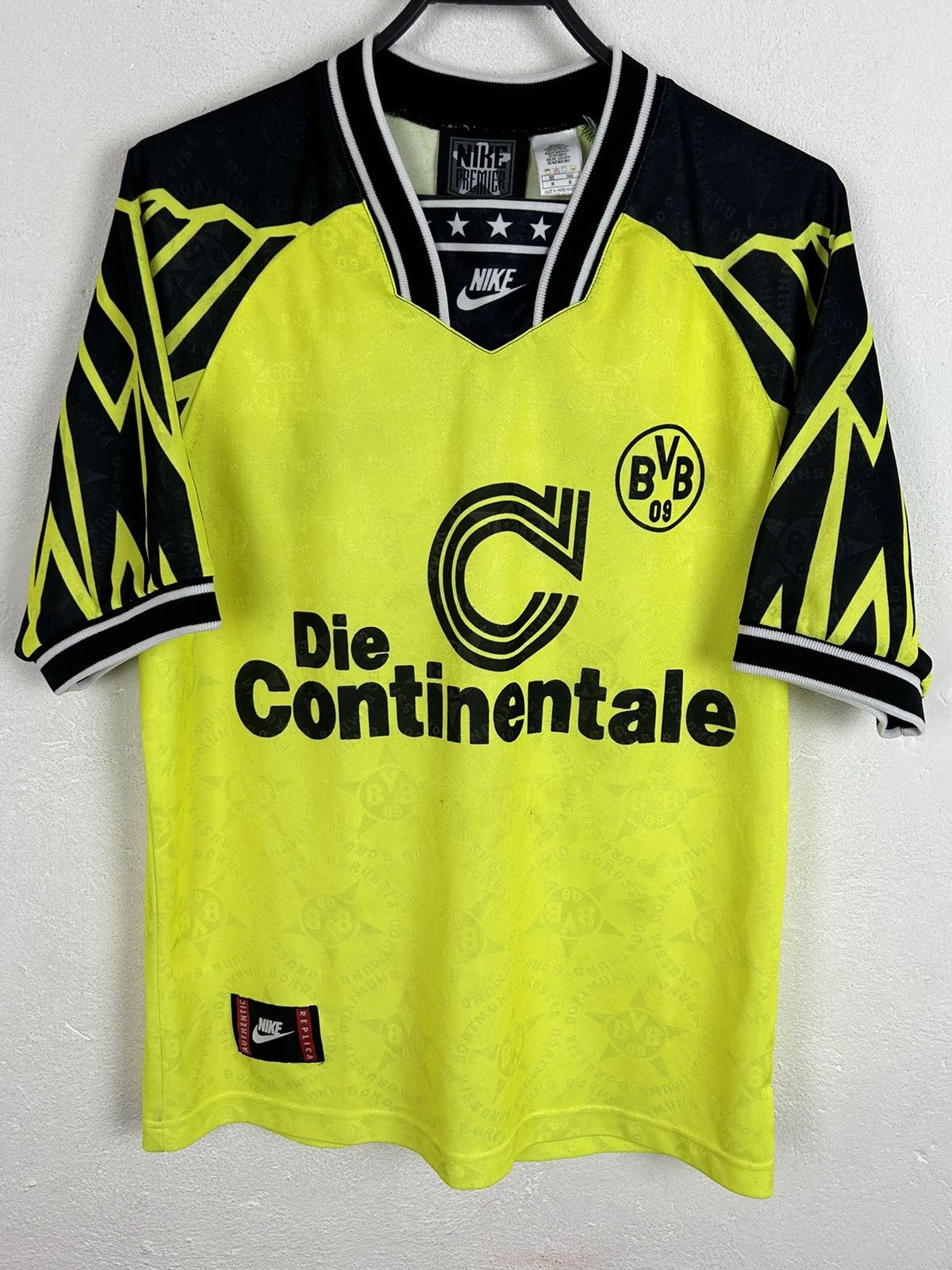 Nike × Vintage 90s Nike Borussia Dortmund 1994/95 Home Kit Soccer ...