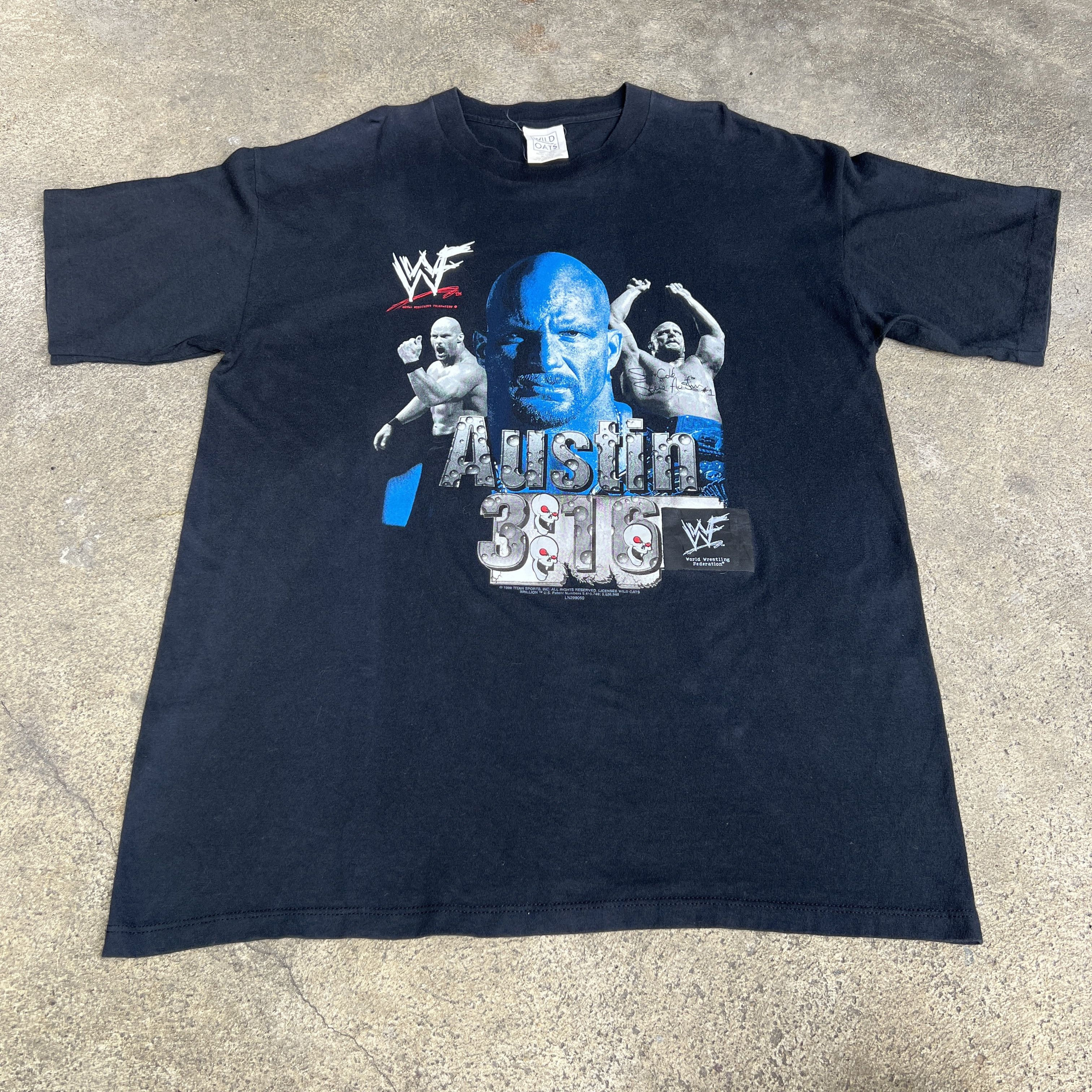 Wwf Vintage 90s 1998 Stone Cold Steve Austin Promo Tee | Grailed
