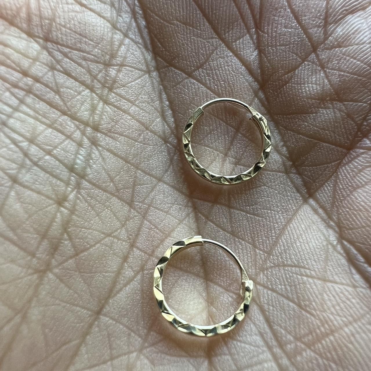 Jewelry Yellow Gold 10mm Diamond Cut Sleepers, Hoop earrings for men ...