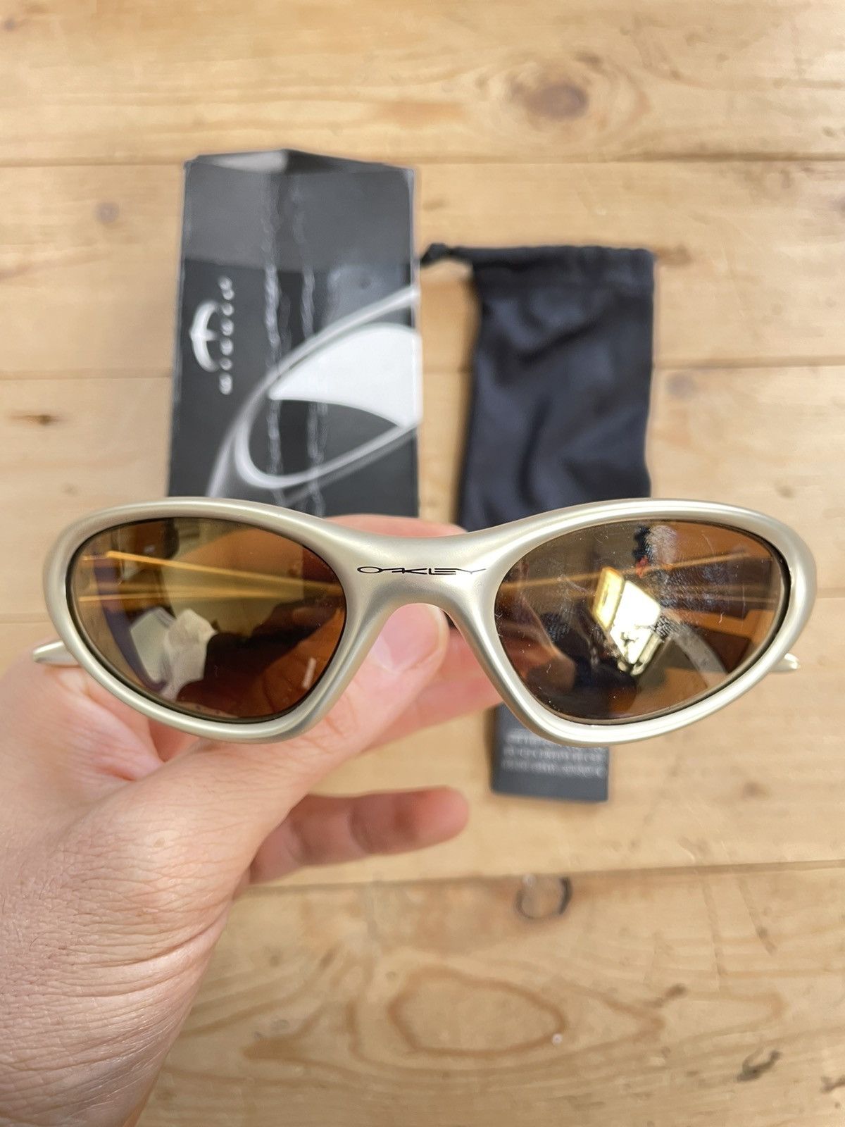 Oakley Y2K Platinum full metal sunglasses | Grailed