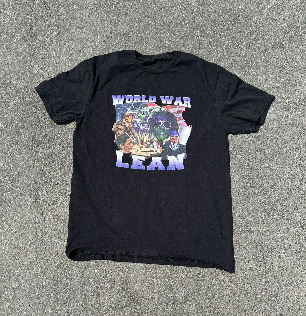 Vintage Y2K World War Lean Graphic Tee Shirt | Grailed