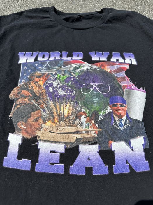 Vintage Y2K World War Lean Graphic Tee Shirt | Grailed