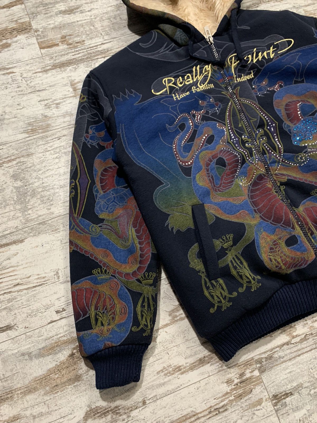 Vintage Really Point Like Ed Hardy Drip Zip Hoodie | Grailed Vintage Really Point Like Ed Hardy Drip Zip Hoodie | Grailed