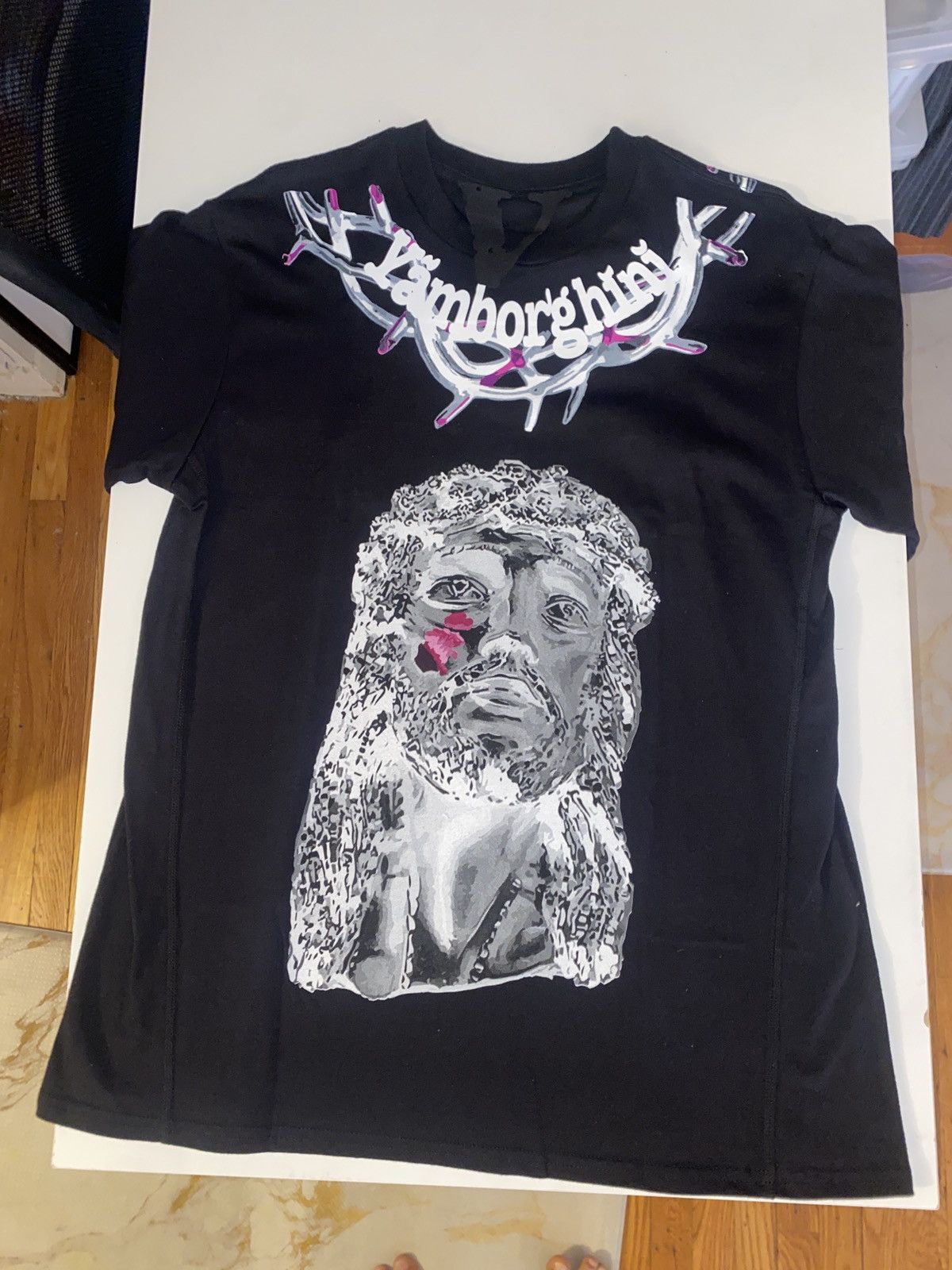 Vlone Yamborghini Jesus piece T-shirt | Grailed