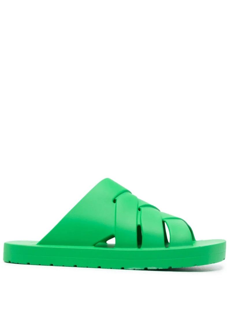 bottega-veneta-green-rubber-slides-grailed