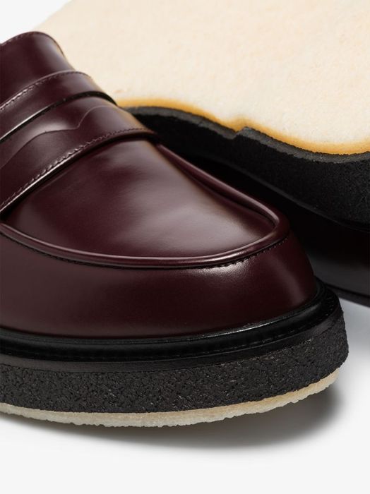 Adieu Paris Burgundy Classic Leather Loafers | Grailed