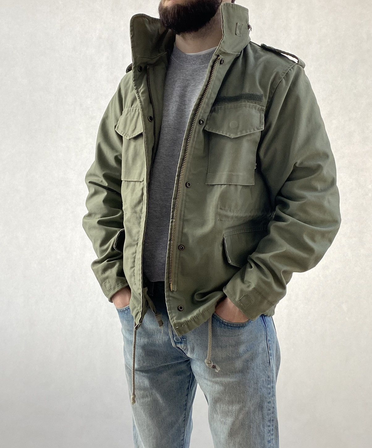 Vintage Vintage M-65 Alpha Industries Military Green Army Jacket | Grailed