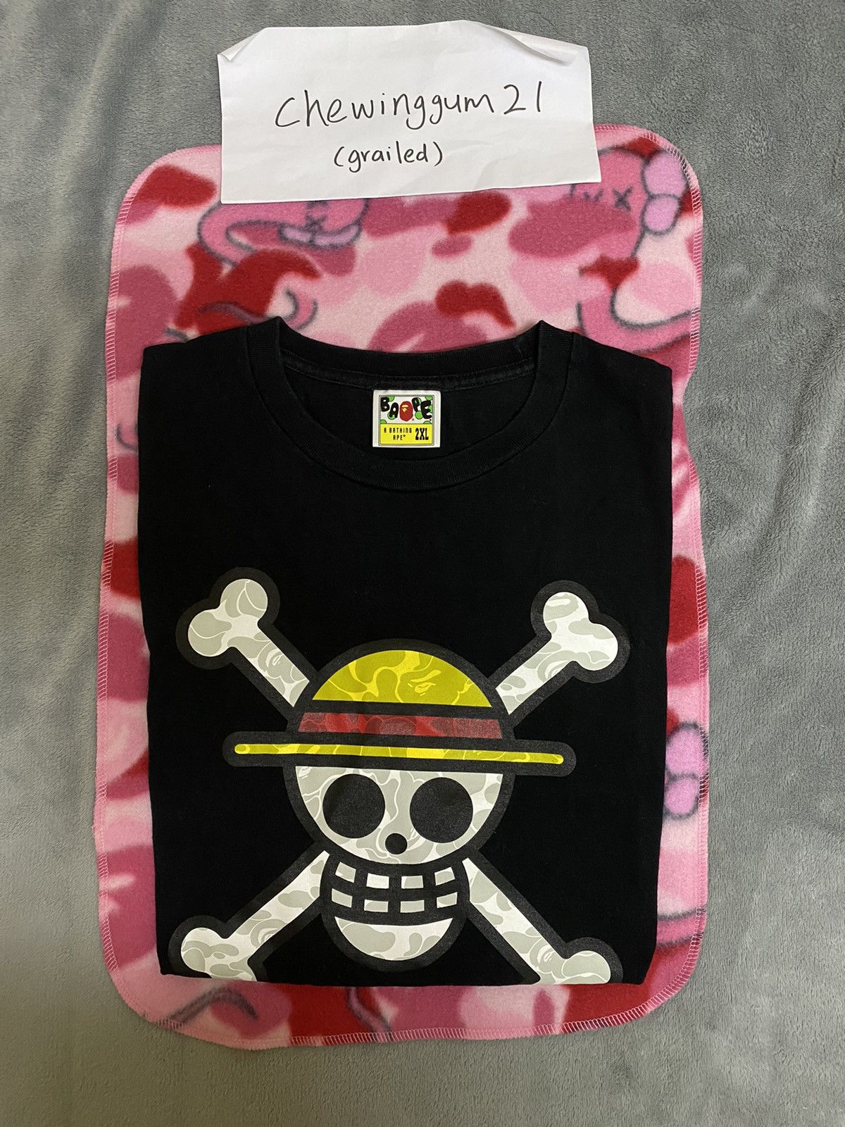 Bape Bape x One Piece Jolly Roger Tee | Grailed