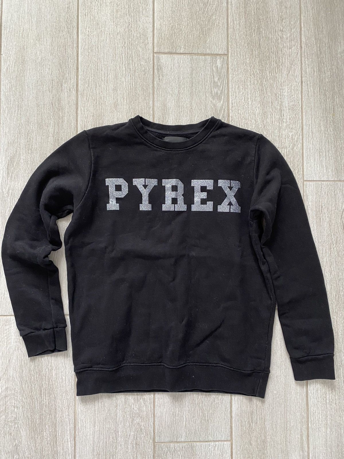 Pyrex Vision × Virgil Abloh Pyrex Vision Black Logo Sweatshirt | Grailed