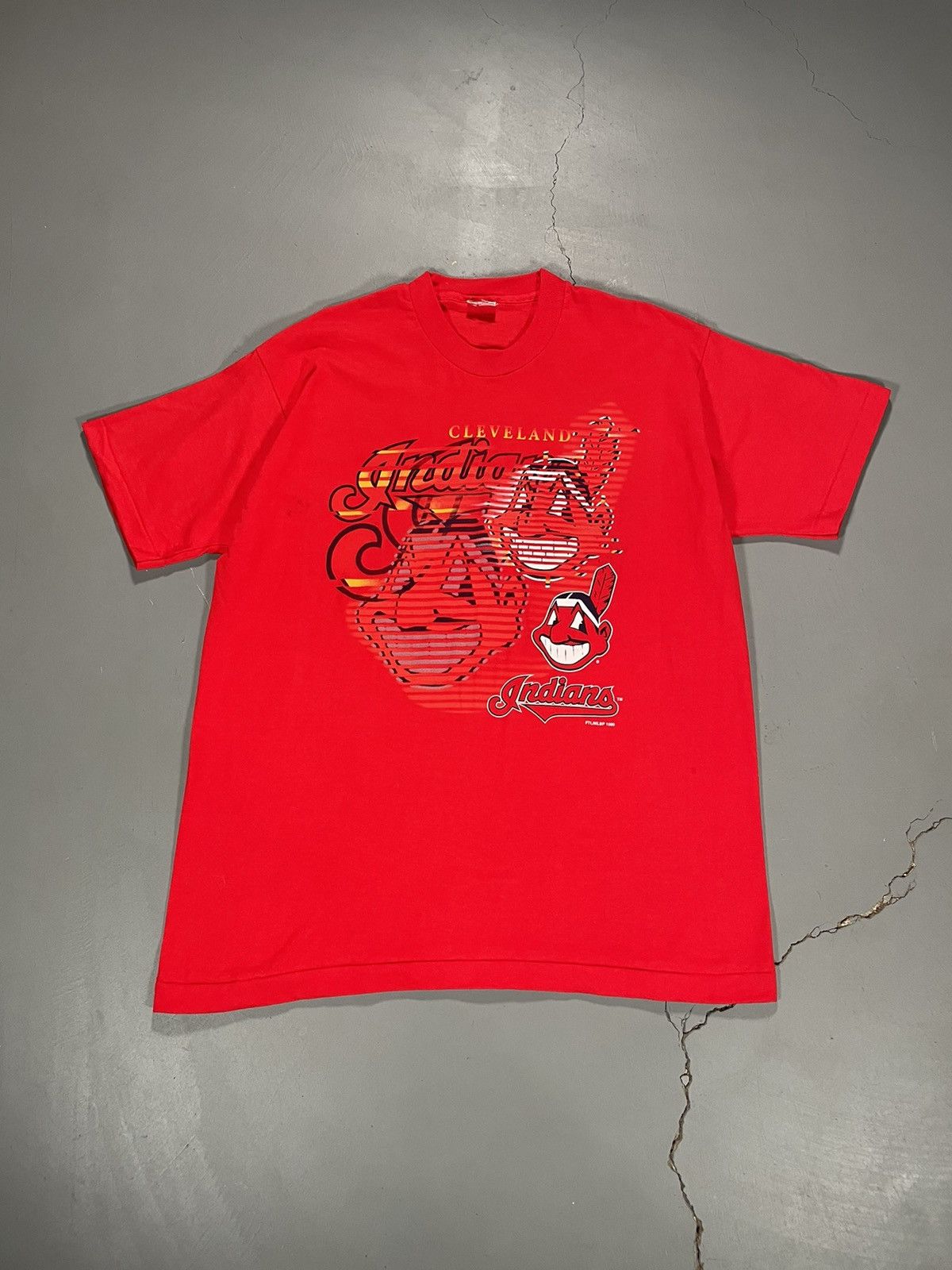 MLB × Streetwear × Vintage Vintage 90s Cleveland Indians Chief Wahoo Graphic Tee | Grailed