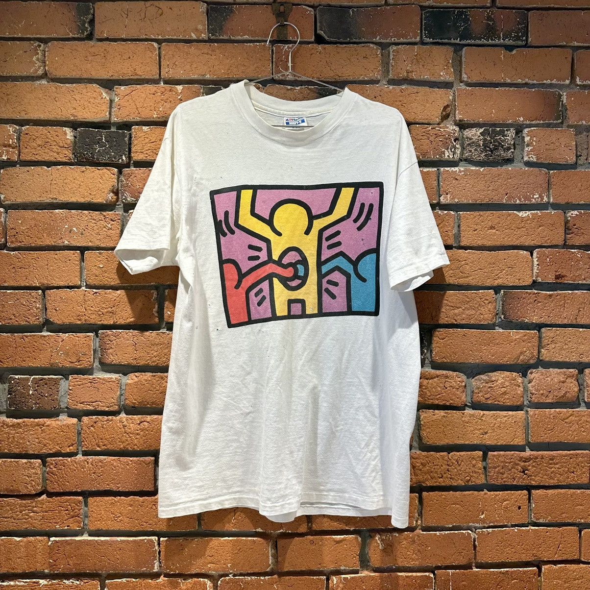 Vintage RARE 2000s Single Stitch Vintage Keith Haring tee | Grailed