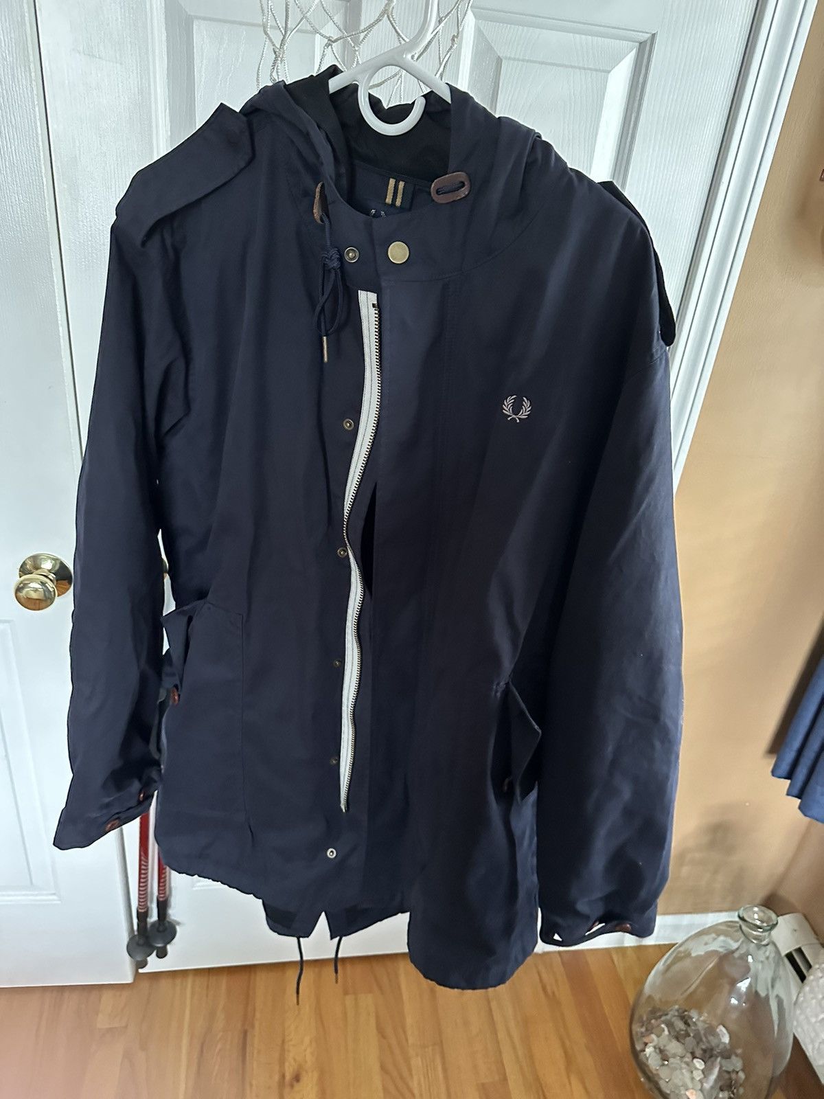 Fred Perry Fred Perry Parka Rain Jacket Navy | Grailed