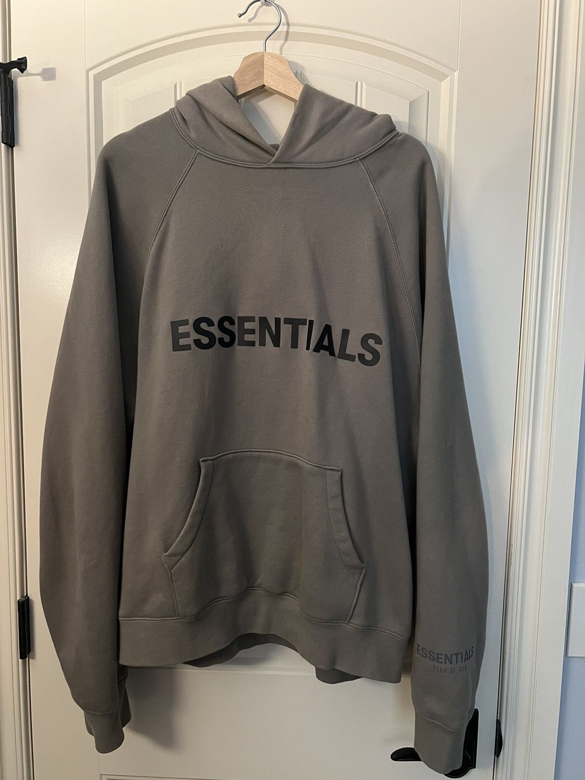 Fear of God Fear of God Essentials Hoodie Cement | Grailed