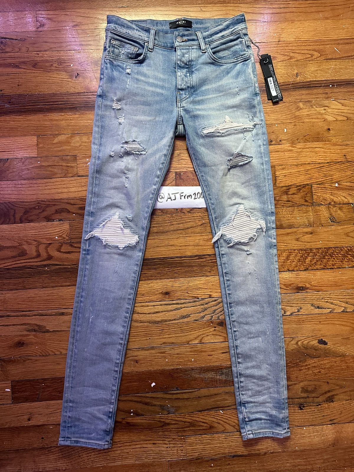 Amiri Amiri Mx1 White Patch Jeans | Grailed