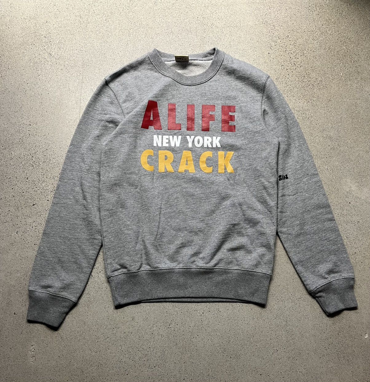Alife Alife New York Crack Crewneck Sweatshirt | Grailed