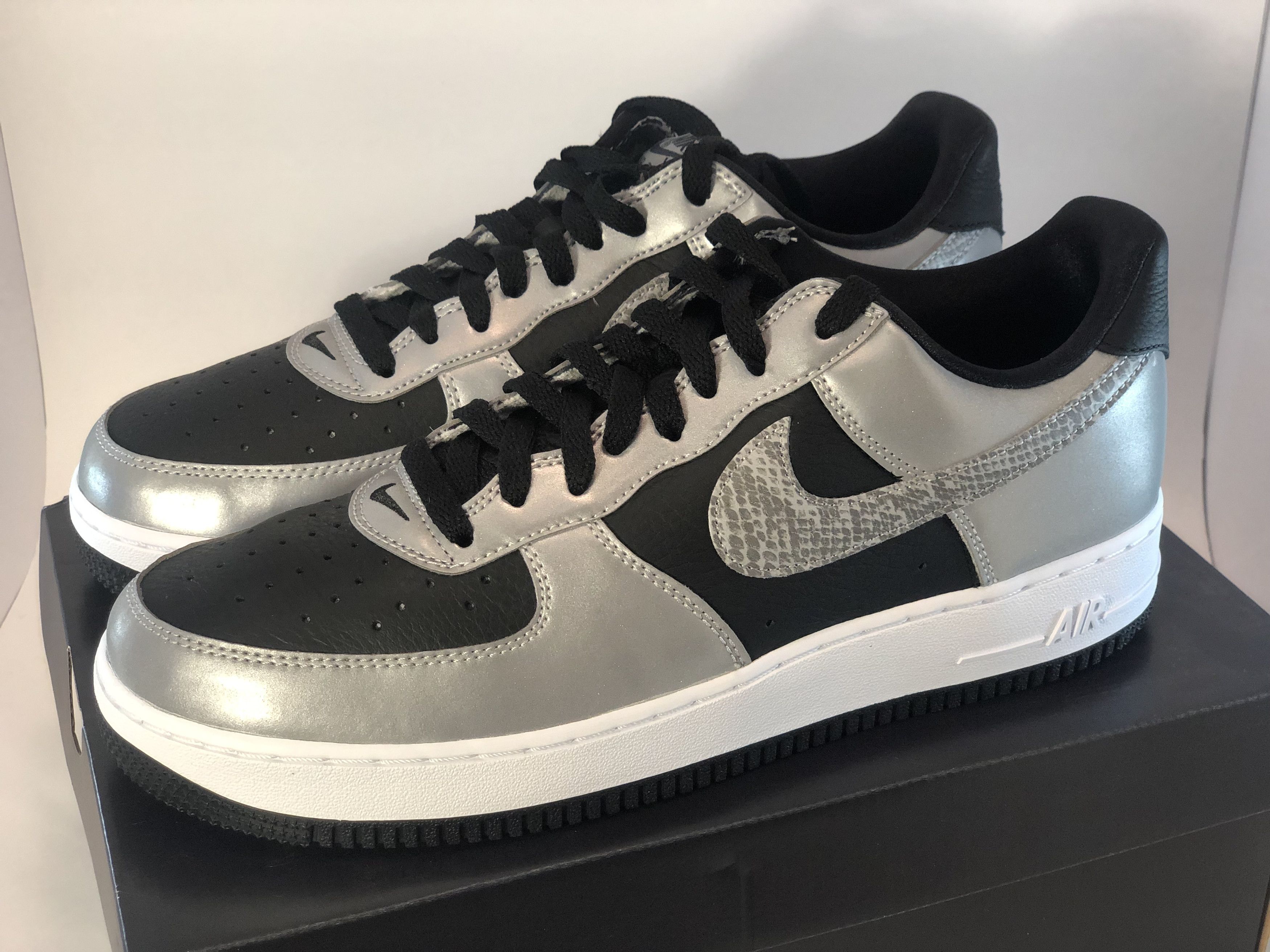 Nike Nike Air Force 1 B Silver Snake 3M 2021 | Grailed