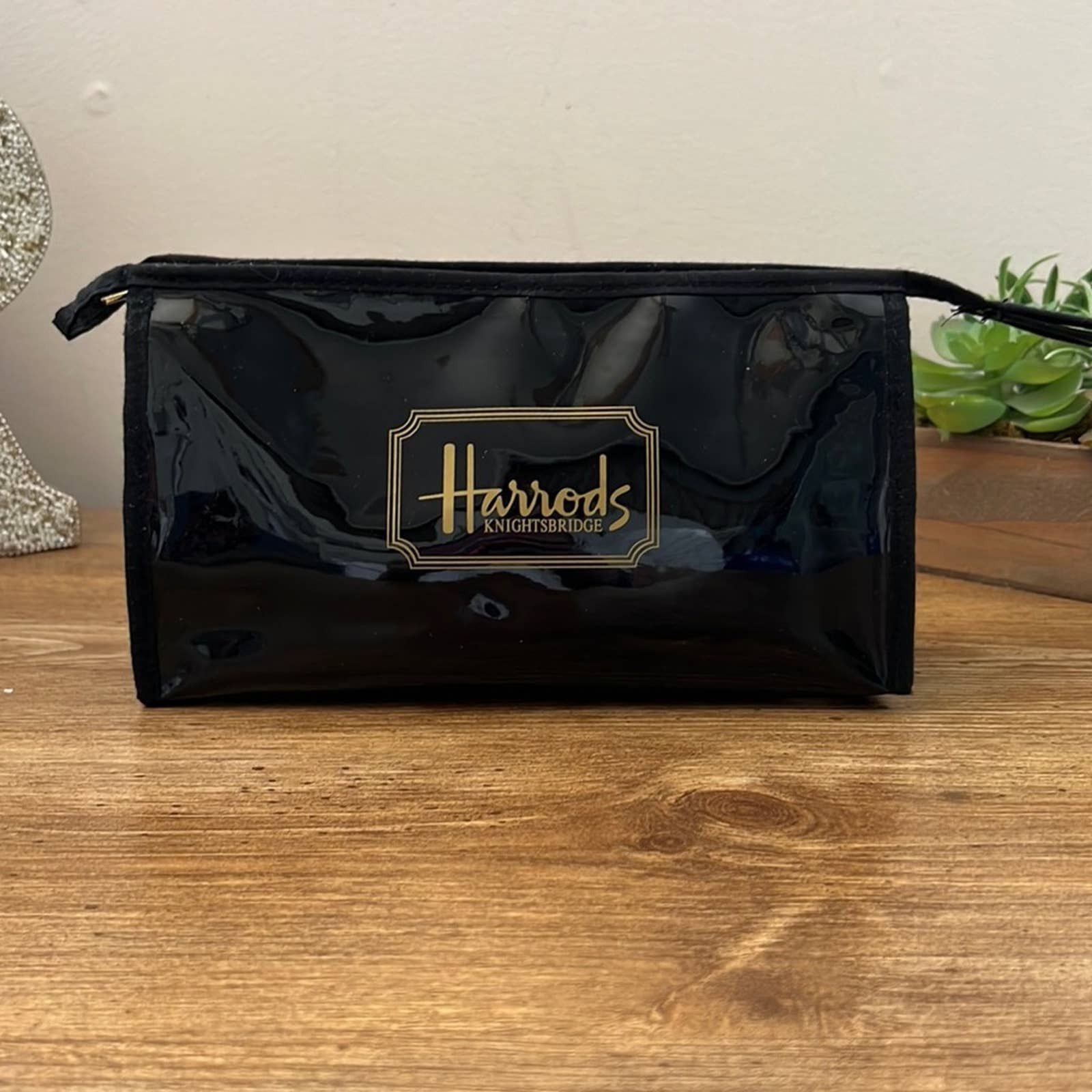 Harrods Harrods Black and Gold Cosmetic Bag | Grailed