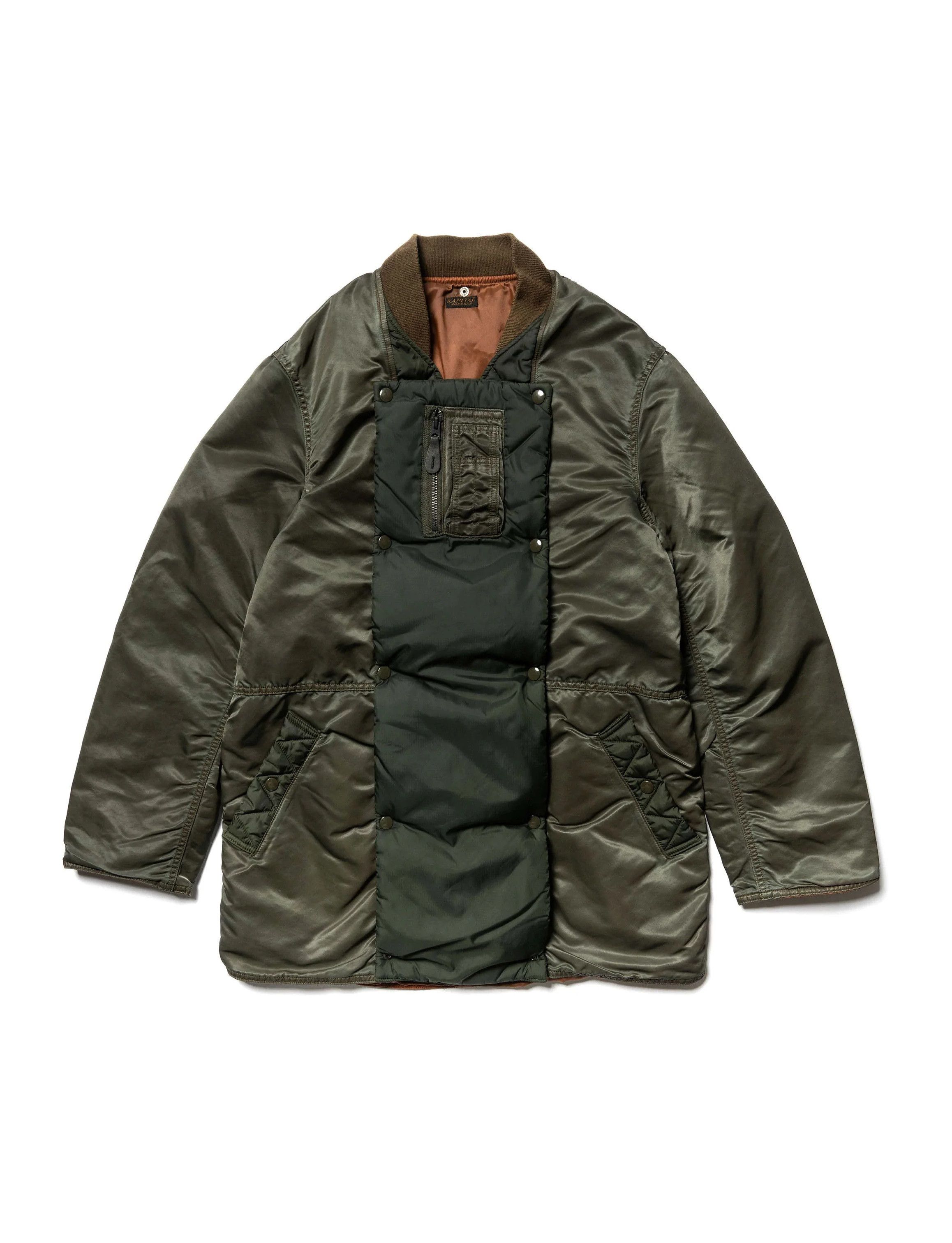 Kapital Kapital SHA-KA MA-1 Nylon Army Jacket - Khaki | Grailed